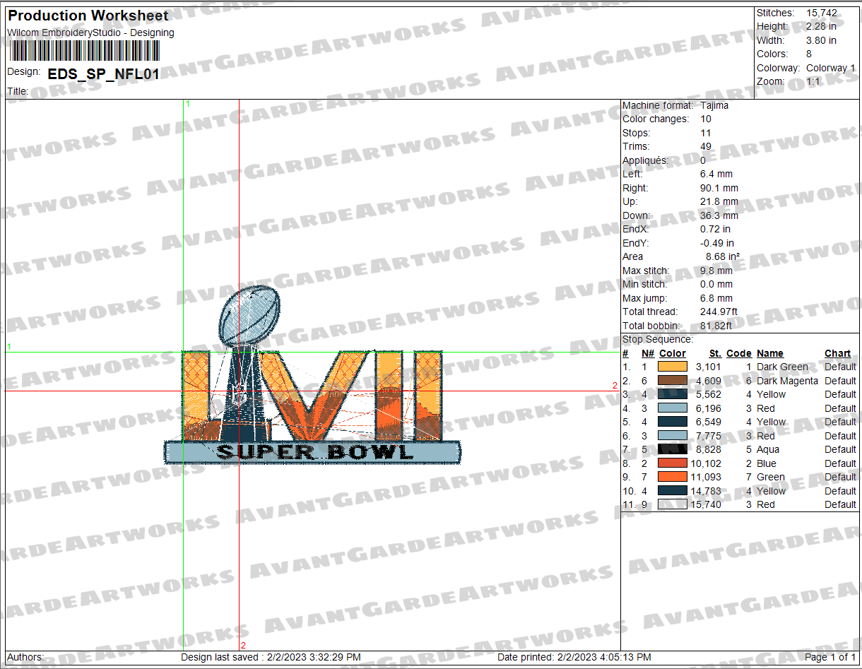 Nfl Super Bowl Lvii Embroidery Design Nfl Football Logo Emb Inspire Uplift