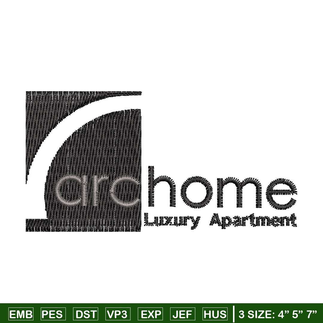 Archome Luxury Apartment Logo embroidery design, logo embroi | Inspire ...