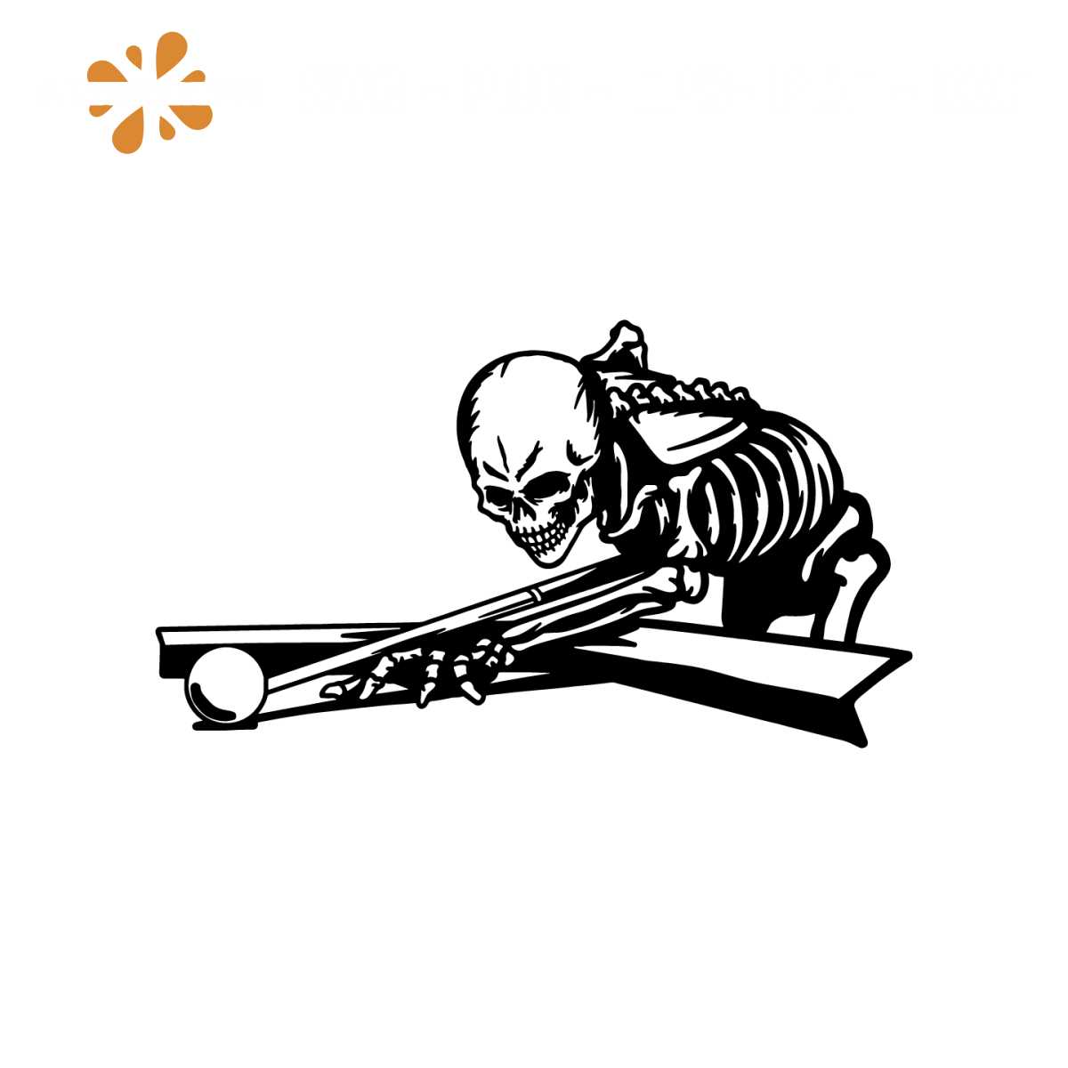 Skeleton Billiard Player SVG | Billiards SVG | Eight Ball SV | Inspire ...