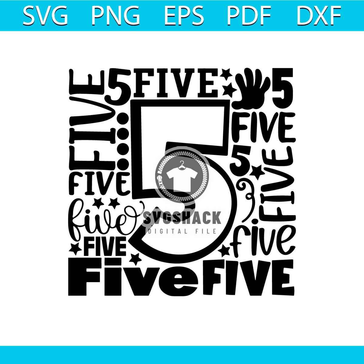 Number 5 svg, 5th Birthday svg, 5th Birthday Boy Shirt svg, - Inspire ...