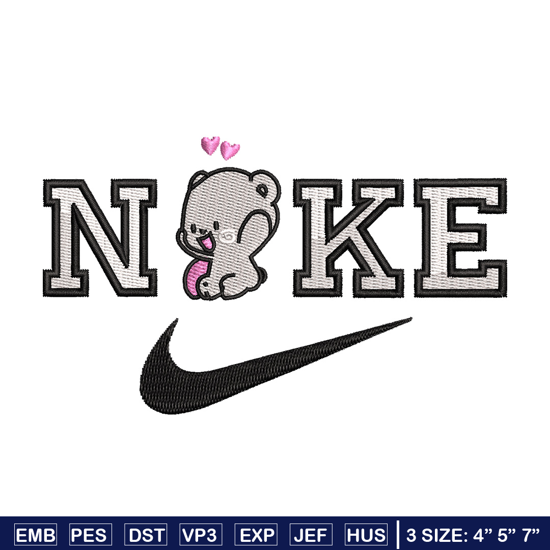 Nike x bear cute embroidery design, Bear embroidery, Nike de - Inspire ...