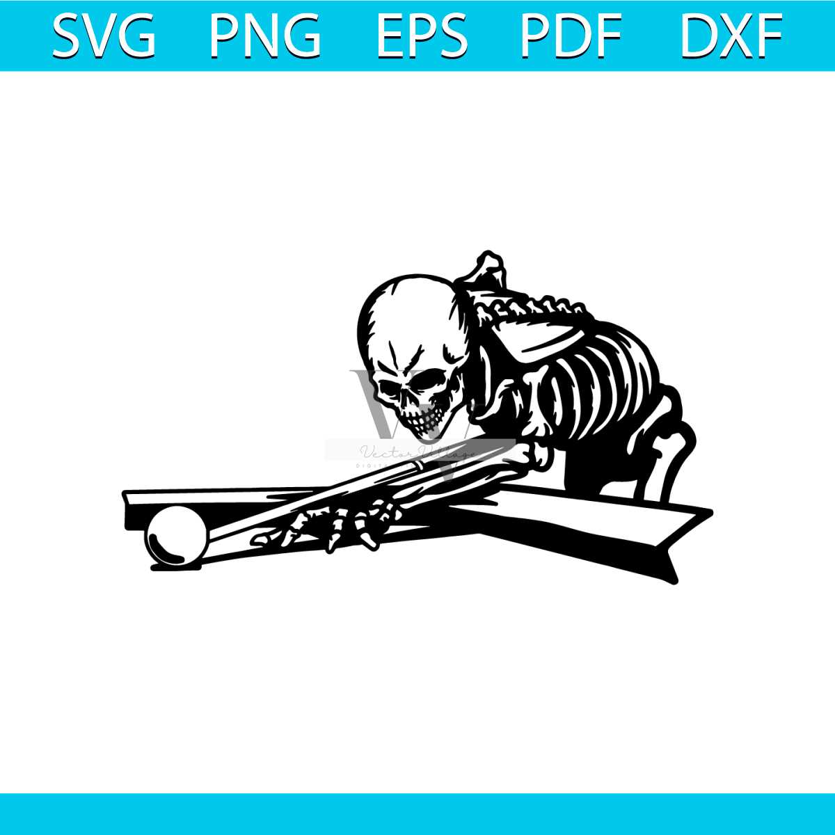 Skeleton Billiard Player SVG | Billiards SVG | Eight Ball SV | Inspire ...
