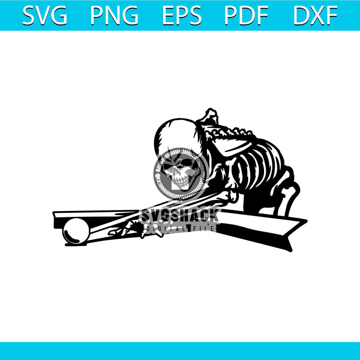 Skeleton Billiard Player SVG | Billiards SVG | Eight Ball SV - Inspire ...