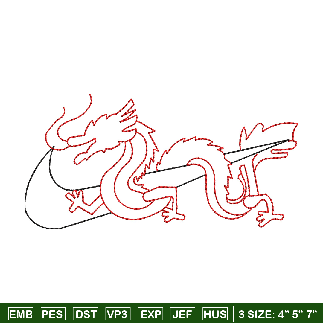 Nike x dragon asian embroidery design, Dragon embroidery, Ni | Inspire ...