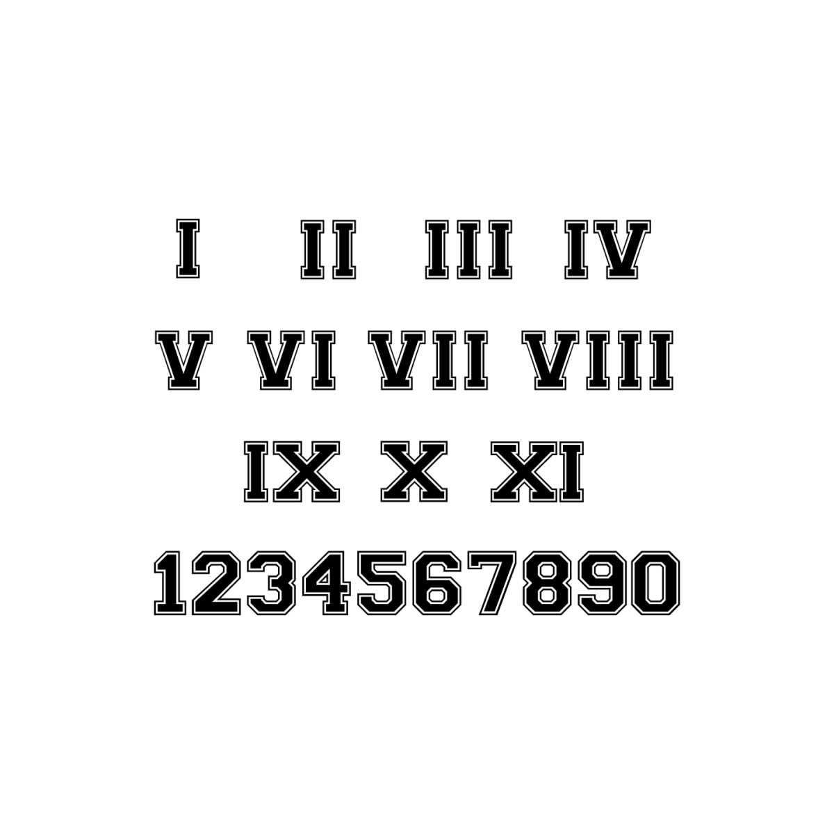 Roman Numerals Svg, Roman Numbers Svg, T Shirt Number Svg, S | Inspire ...