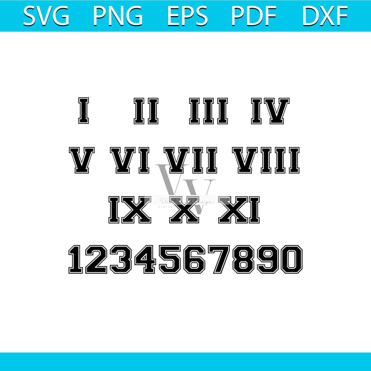 Roman Numerals Svg, Roman Numbers Svg, T Shirt Number Svg, S | Inspire ...