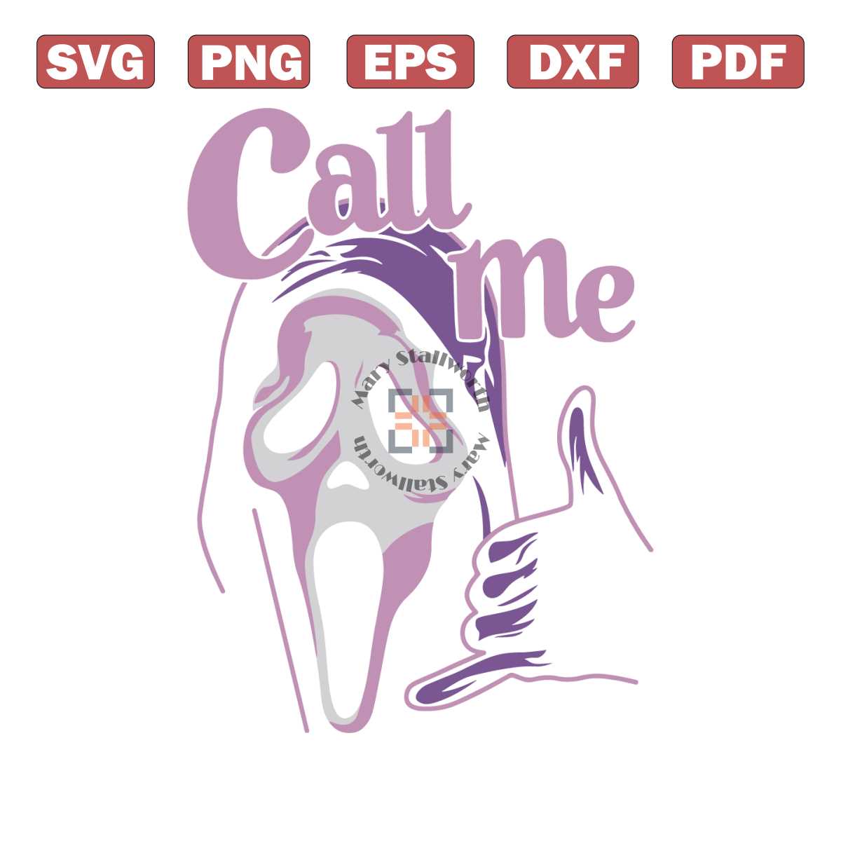 Call Me Scream Ghostface Mask SVG Cutting Digital File | Inspire Uplift