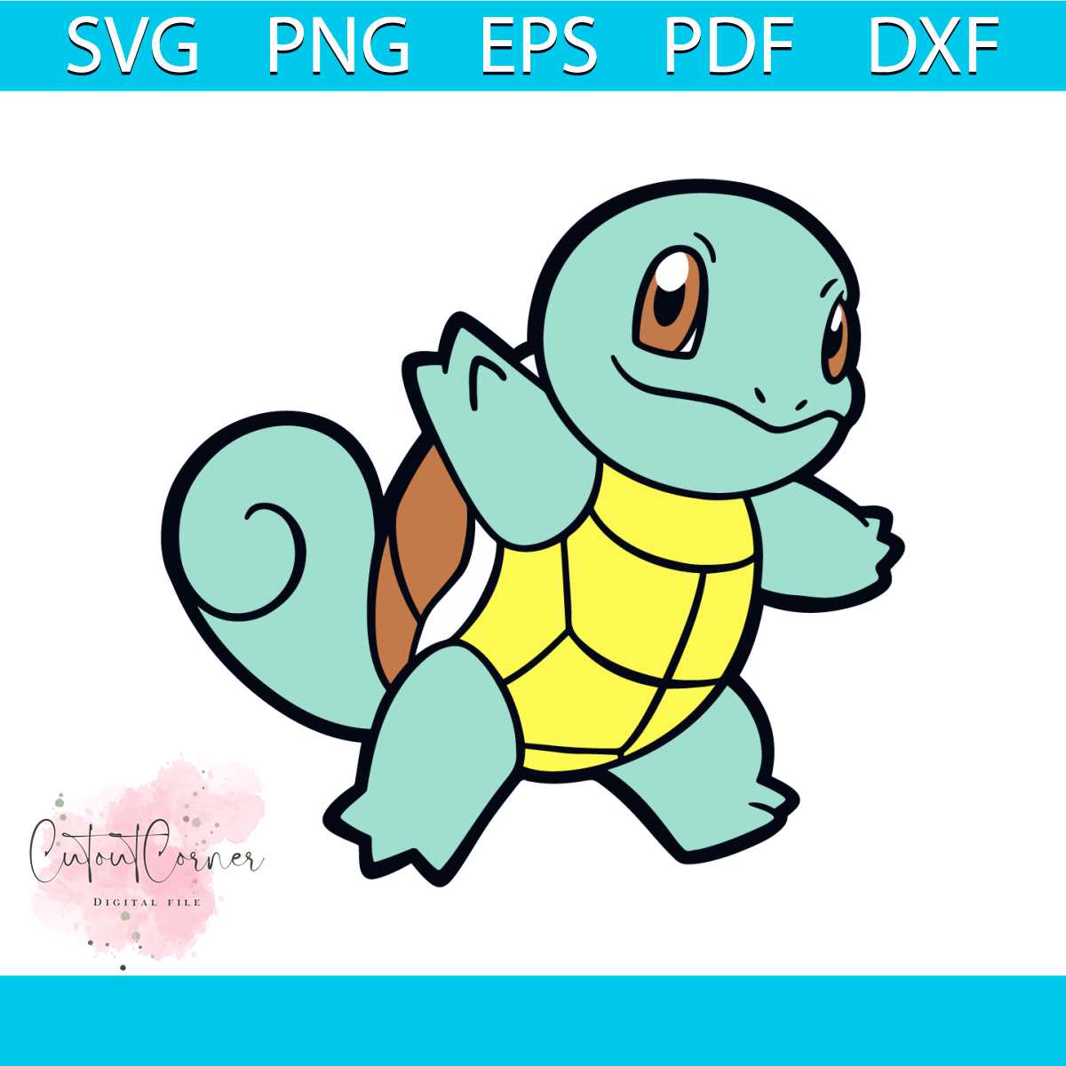 Poke Squirtle Layered SVG Cricut Cut File Silhouette Cameo I | Inspire ...