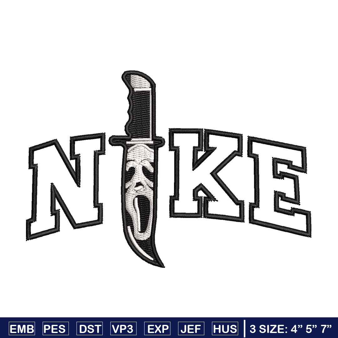 Nike x knife embroidery design, Horror embroidery, Nike desi | Inspire ...