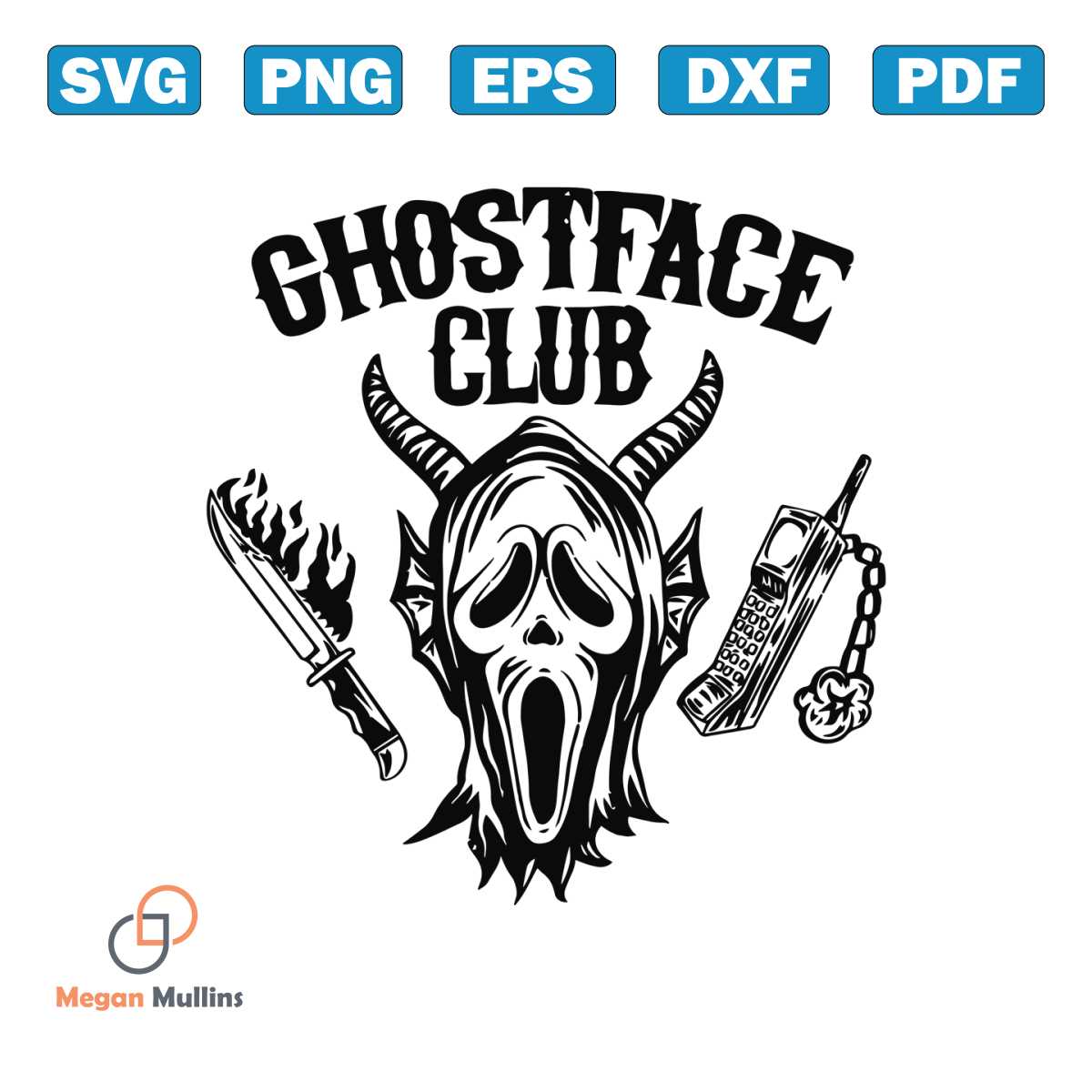 Ghostface Club Horror Movie Characters SVG File For Cricut - Inspire Uplift