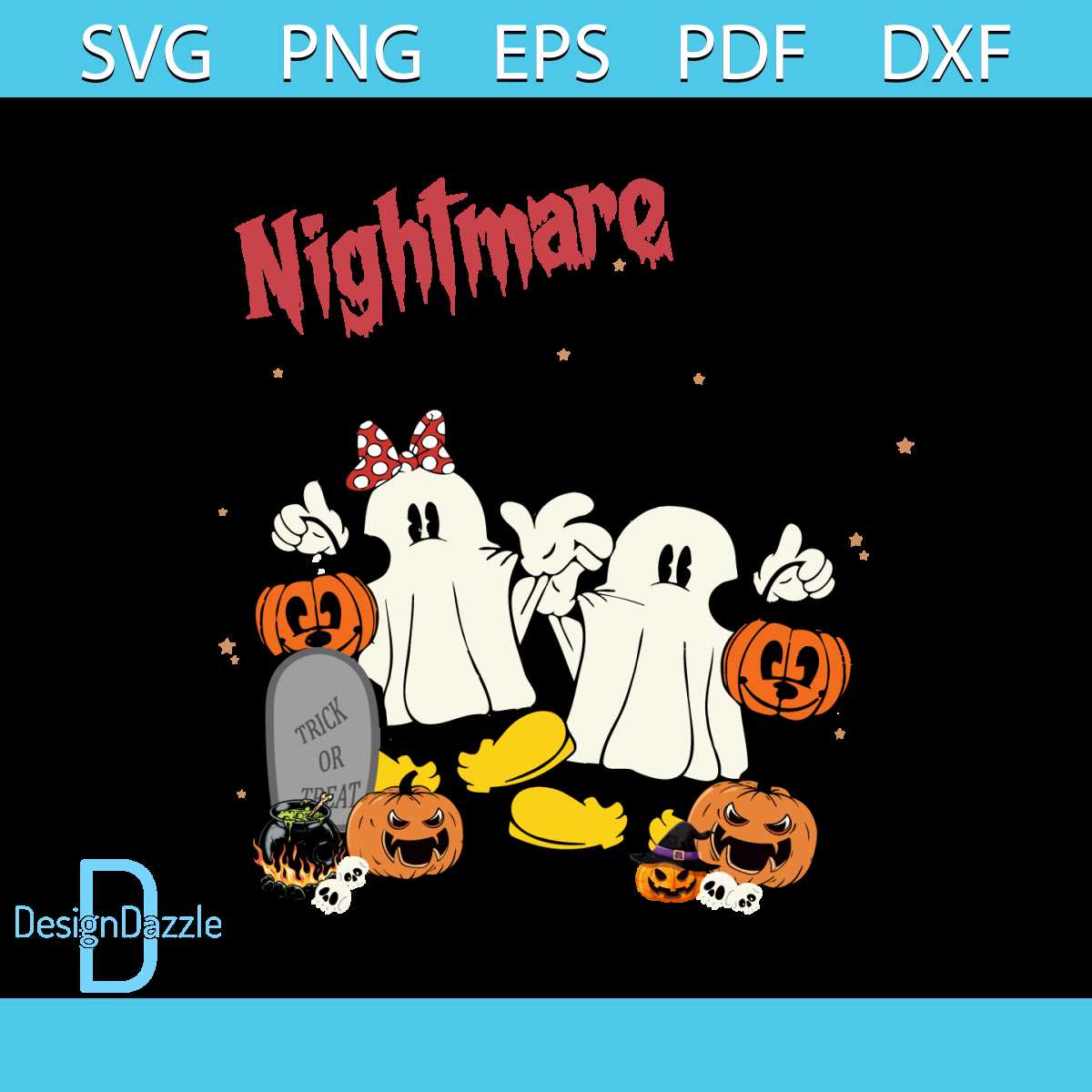Halloween Nightmare PNG, Mouse Ghost Png, Spooky Svg, Trick | Inspire ...