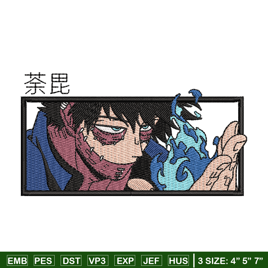 Dabi embroidery design, My hero academia embroidery, embroid | Inspire ...