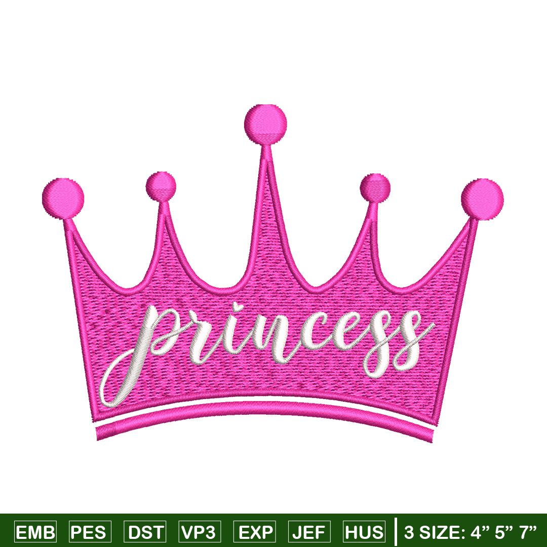 Princess crown embroidery design, Princess embroidery, Emb d | Inspire ...