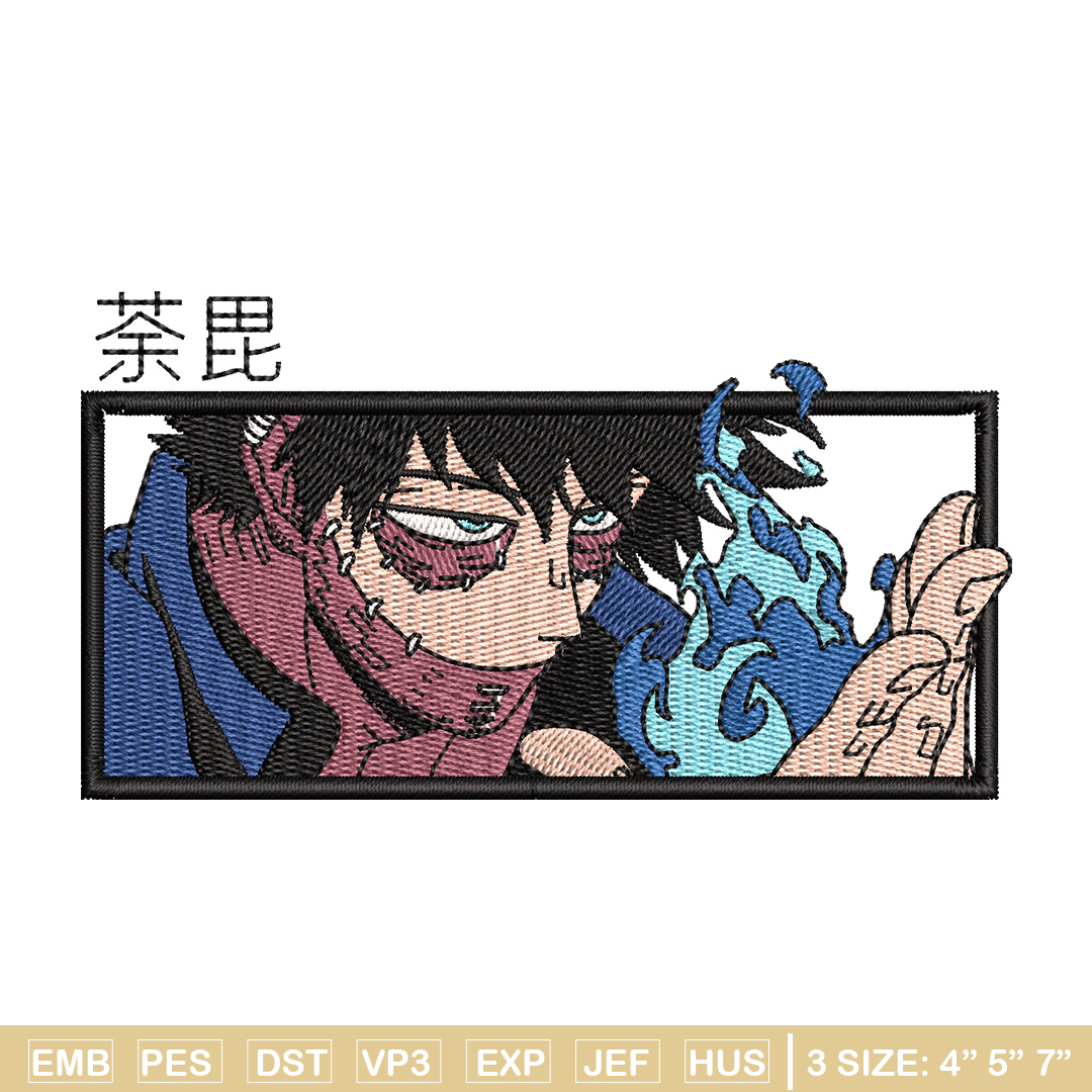 Dabi rectangle embroidery design, Mha embroidery, Anime desi - Inspire ...