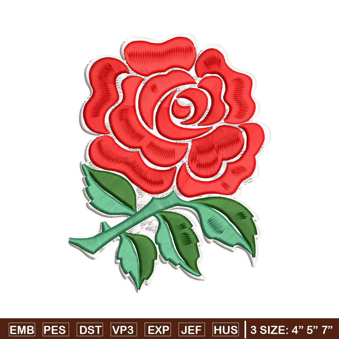 Red rose embroidery design, Rose embroidery, Emb design, Emb | Inspire ...