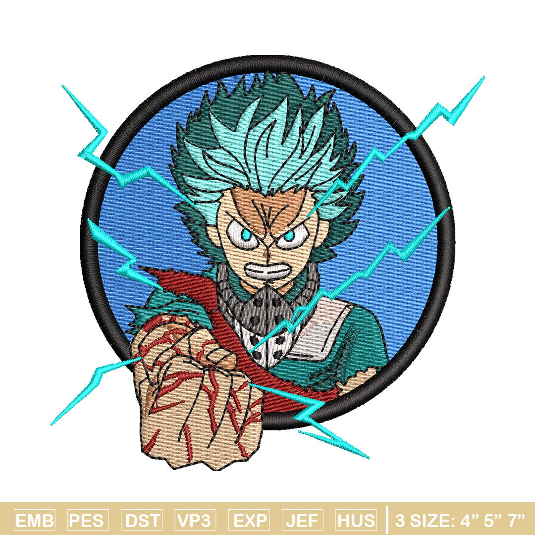 Deku circle embroidery design, Mha embroidery, Anime design, - Inspire ...