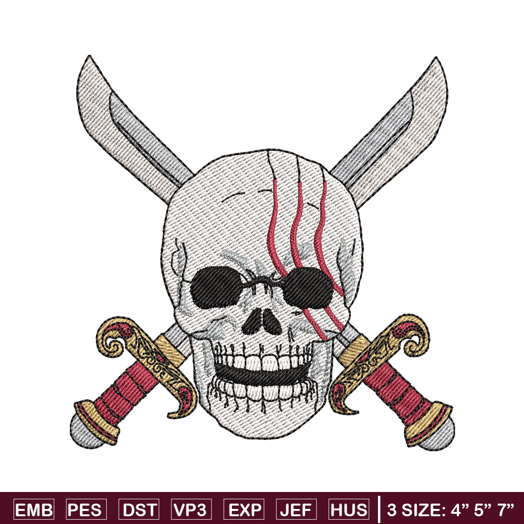 Shank logo embroidery design, One piece embroidery, Anime de | Inspire ...