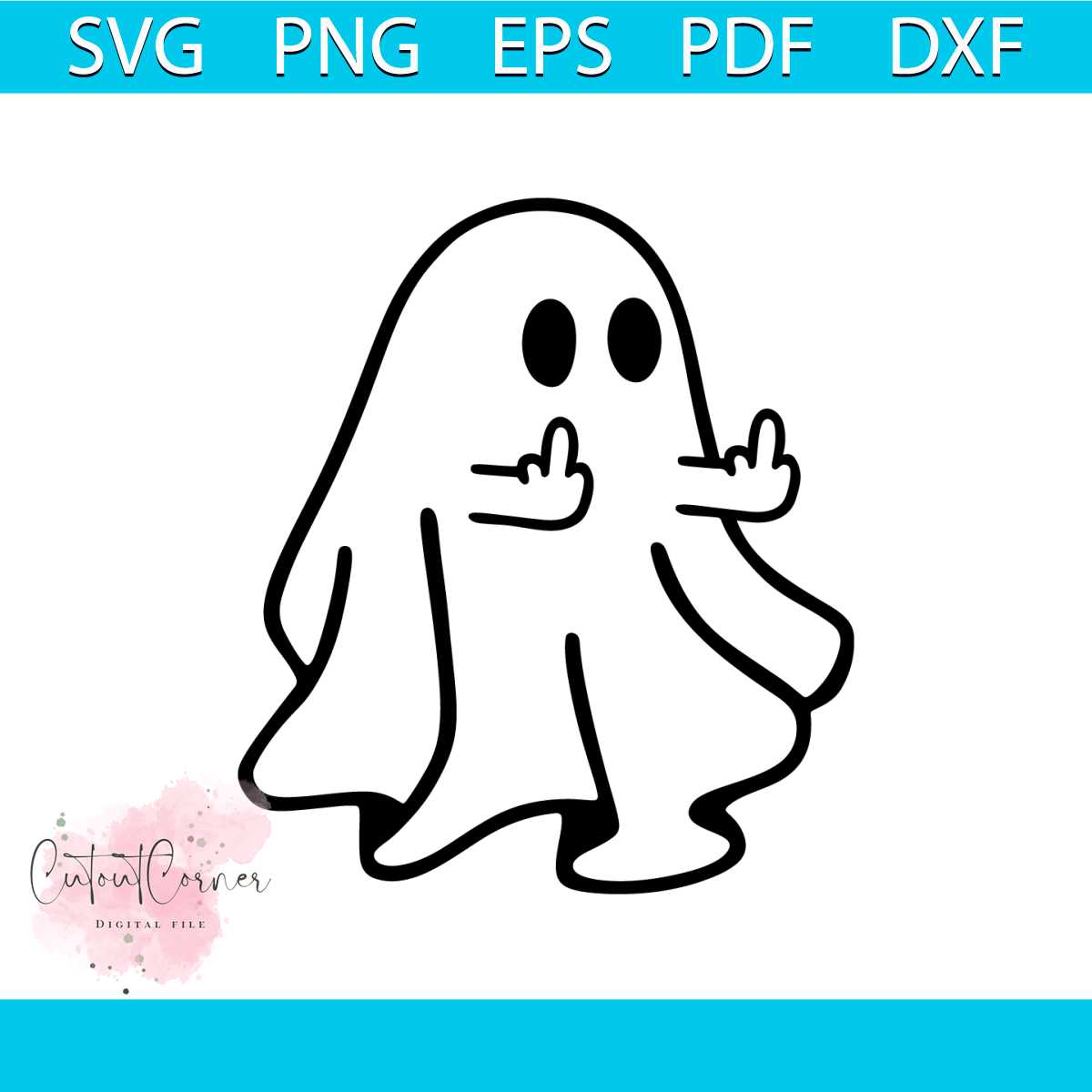 Ghost Middle Finger Svg Png, Halloween Svg Png, Svg File For | Inspire ...