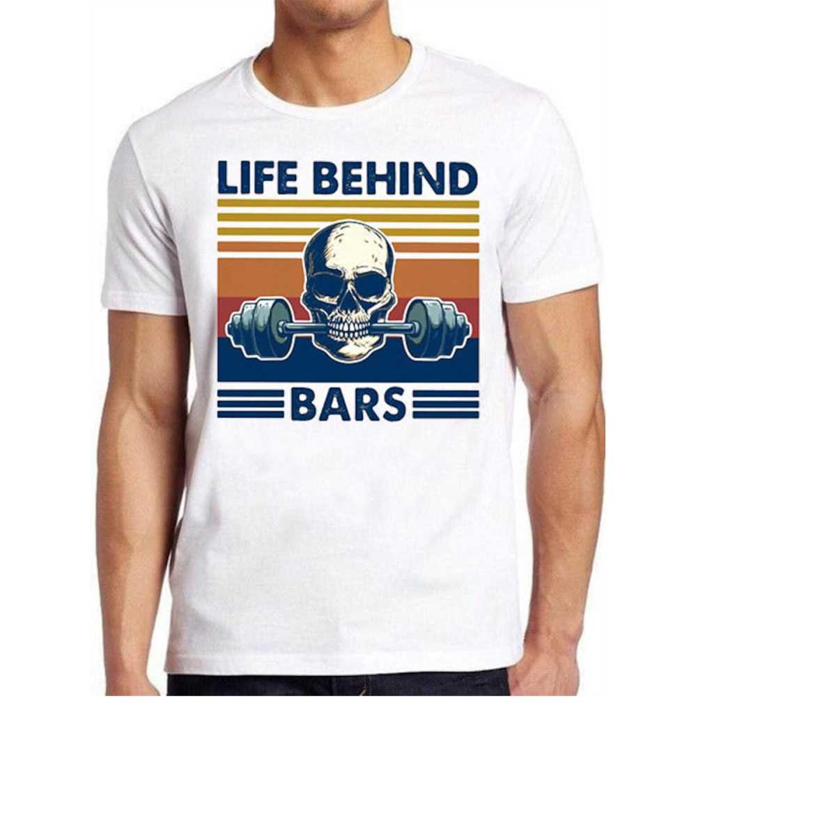 Gym Life Behind Bars Skull Hilarious Witty Humor Skeleton Me | Inspire ...