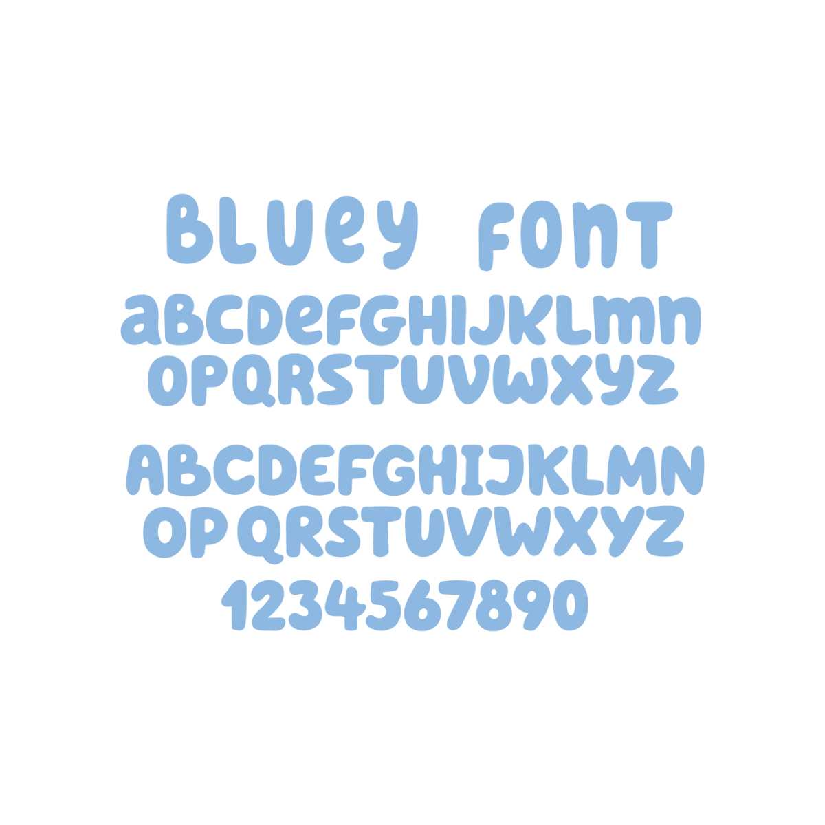 BLUEY Font SVG , Bluey Font Cricut , Bluey Clipart, Bluey Si | Inspire ...