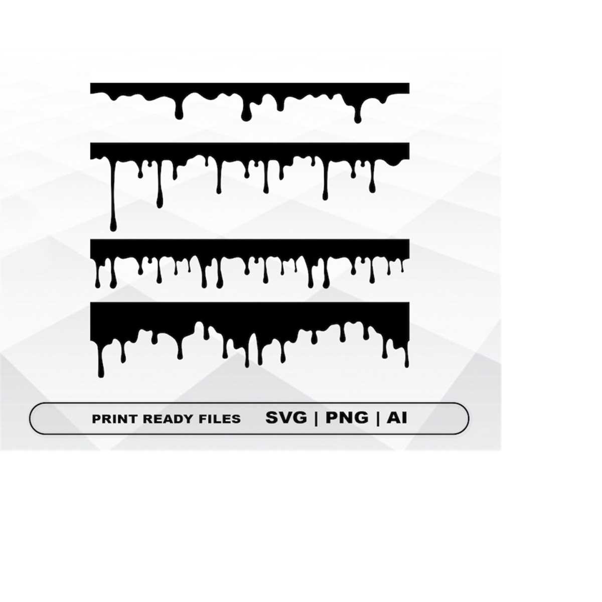 Dripping borders svg, Dripping borders cut files, Dripping b - Inspire ...