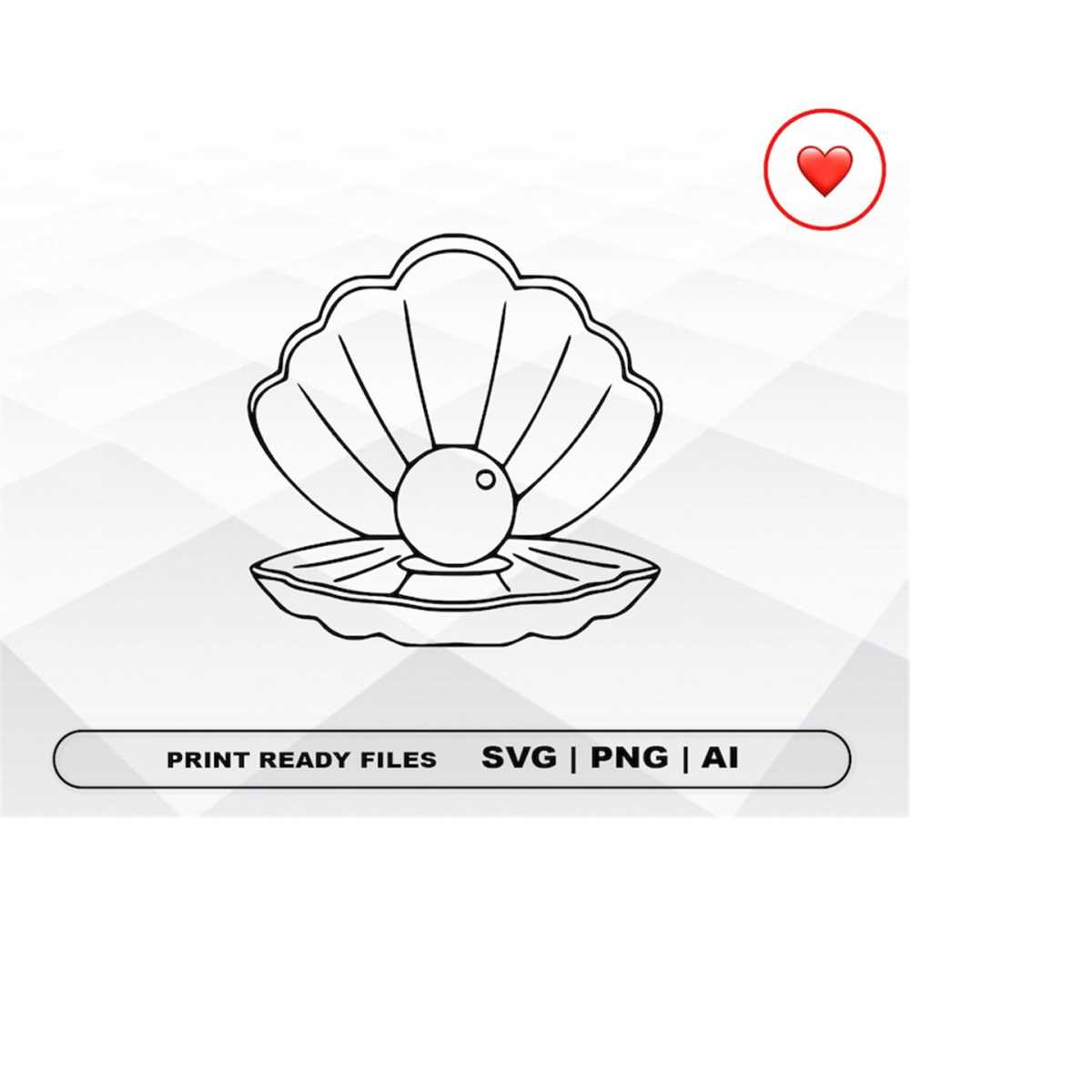Pearl SVG and PNG Files Clipart, Pearl Print Ai and SVG Digi - Inspire ...