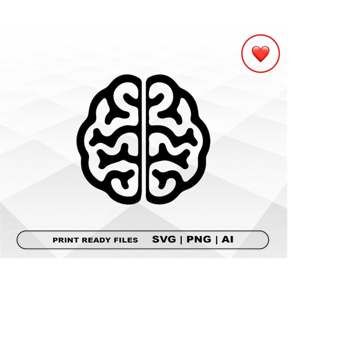 Brain SVG and PNG Files Clipart, Brain Print Ai and SVG Dig - Inspire ...