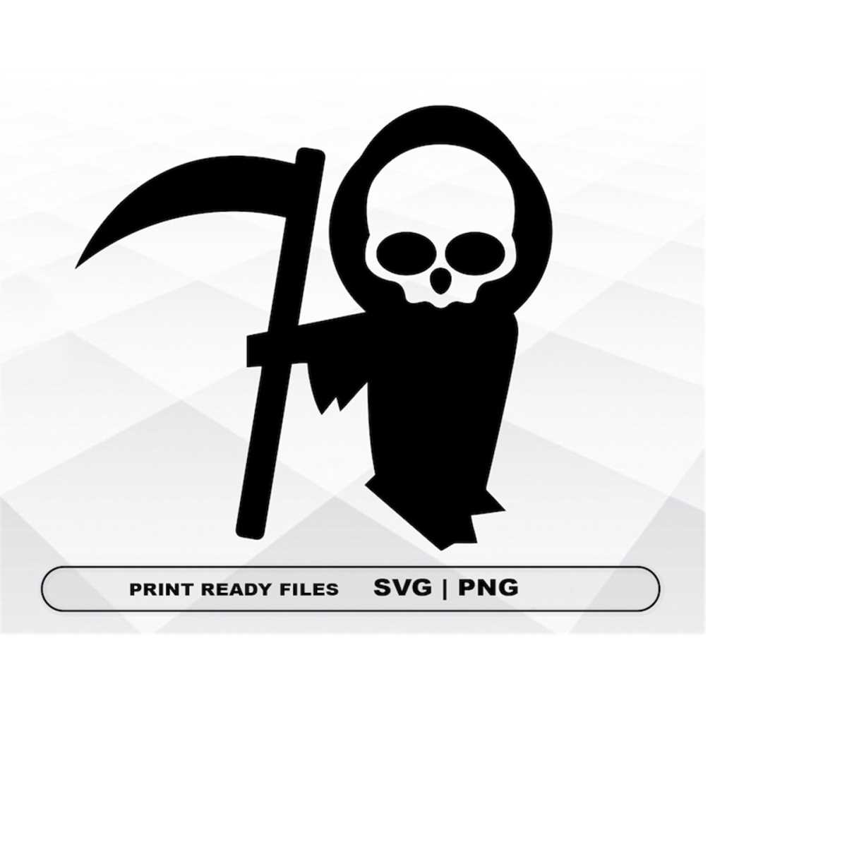 Grim Reaper SVG and PNG Files Clipart, Scytheman Print SVG, | Inspire ...