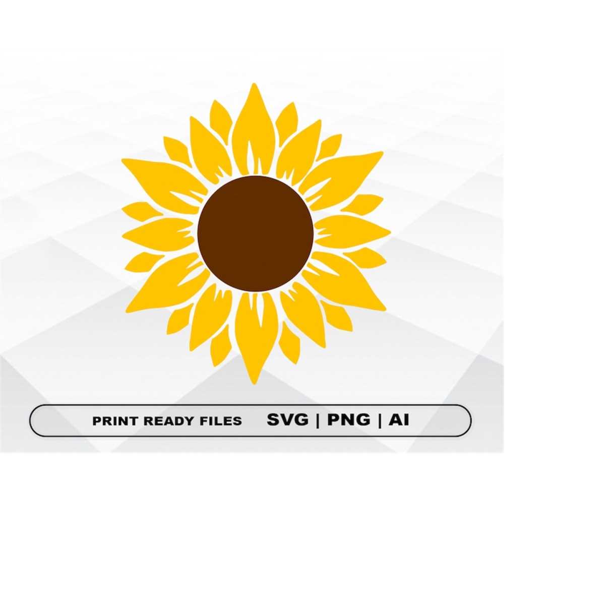 Sunflower Svg, Flower Clipart, Yellow, Svg Files Cricut, Sum - Inspire ...