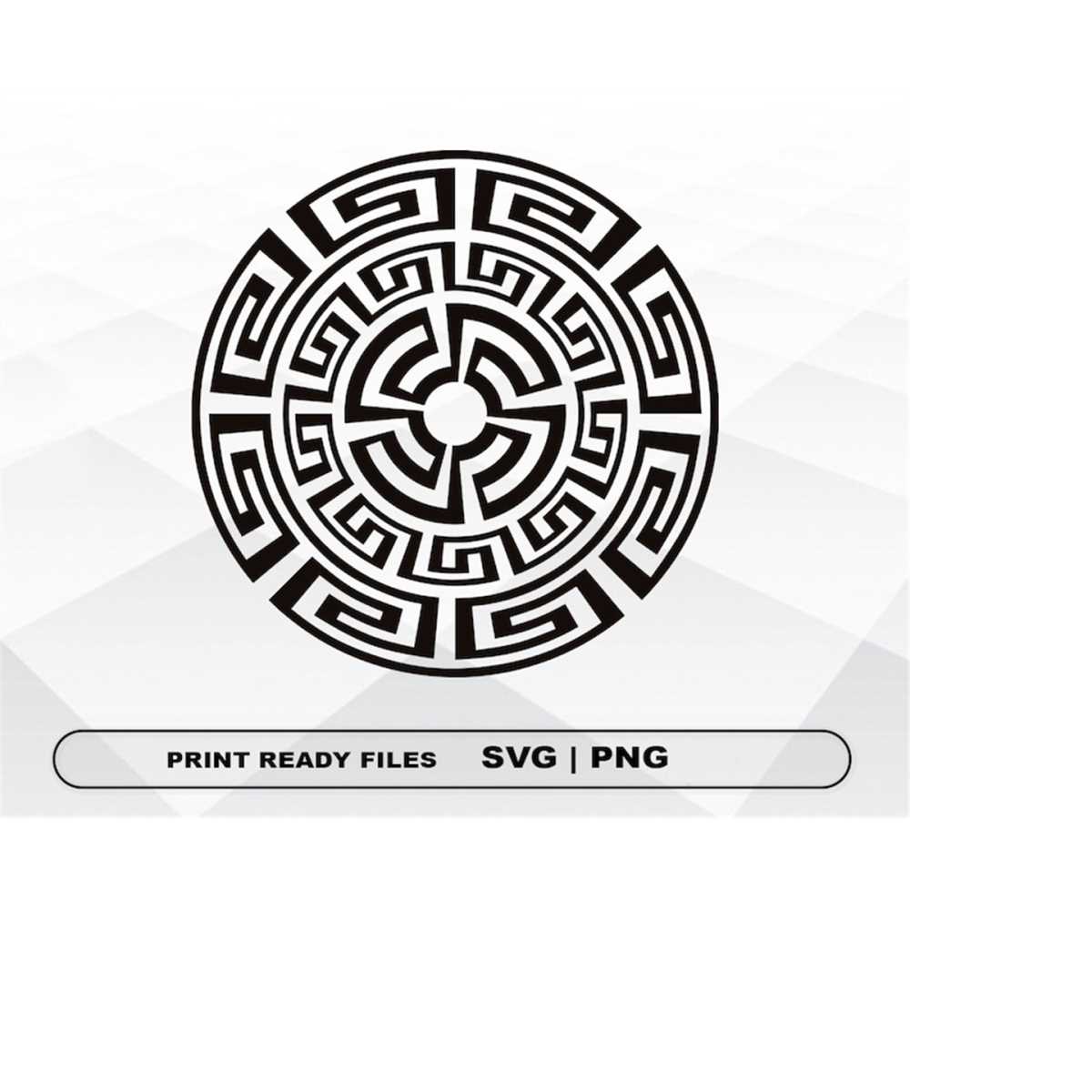 Aztecs Spiral Sign SVG and PNG Files Clipart, Sign Print SVG - Inspire ...