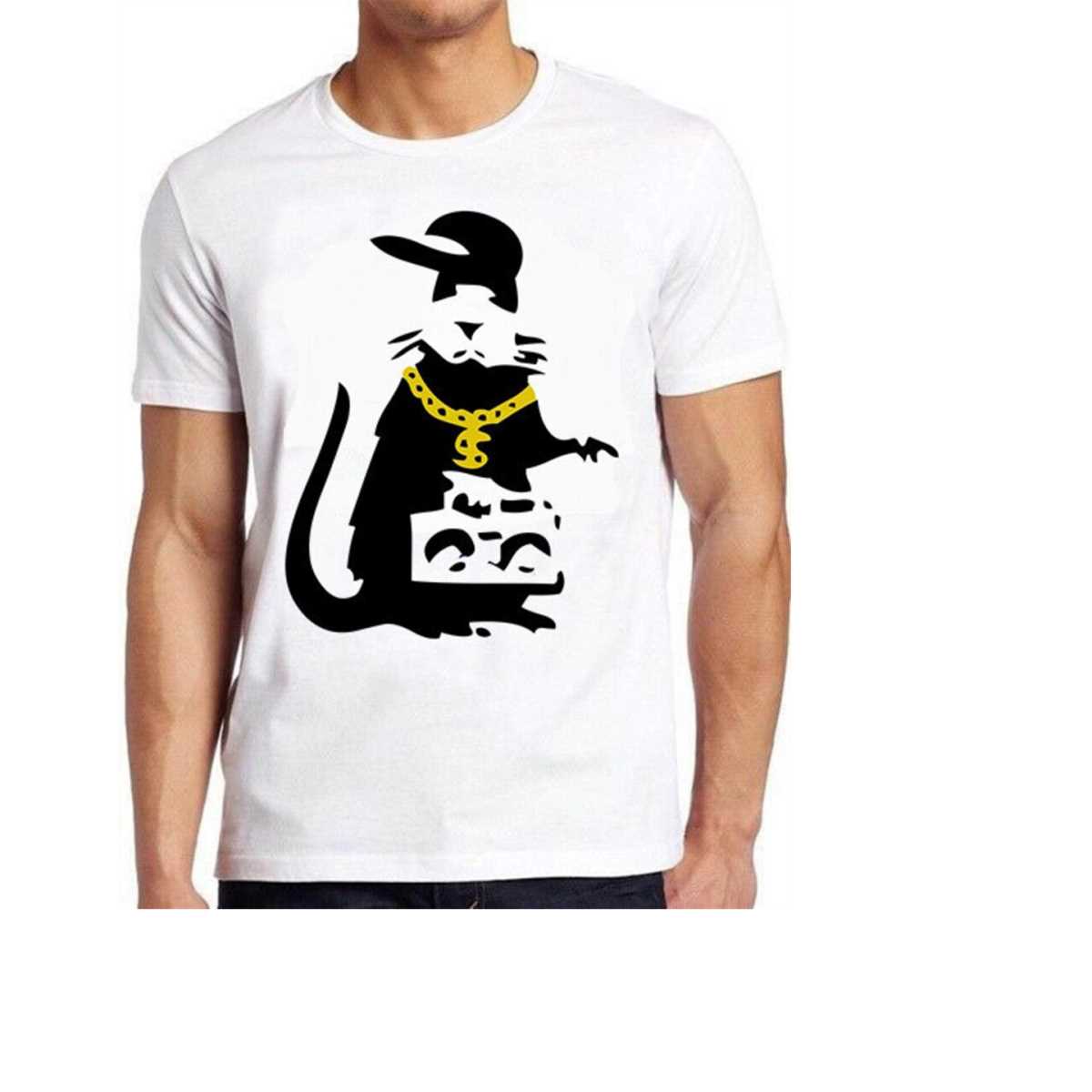 Banksy Gangsta Rat Retro Art Drawing Gamer Anime Cult Meme M - Inspire ...