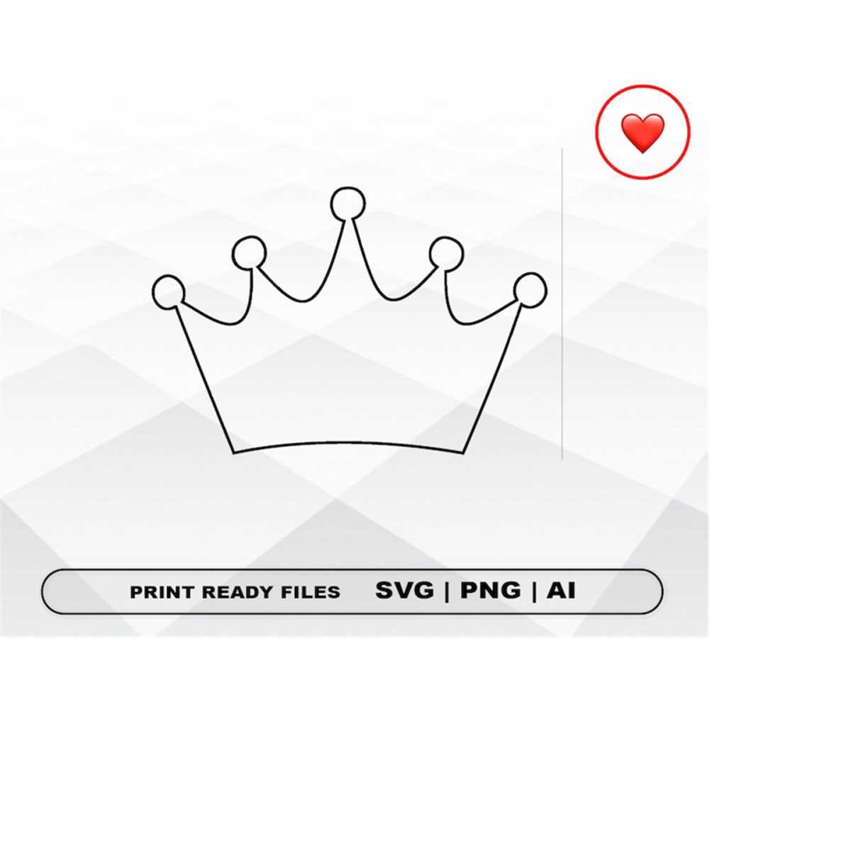 Crown SVG and PNG Files Clipart, Crown Print Ai and SVG Digi - Inspire ...