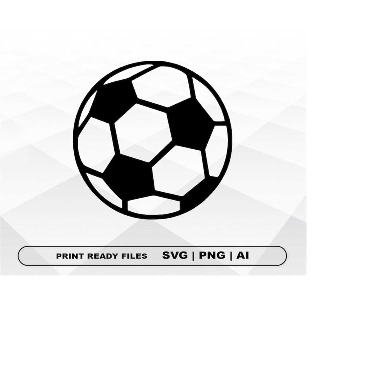 Soccer Ball SVG, Files Clipart, Print Ai and Svg Digital Dow - Inspire ...