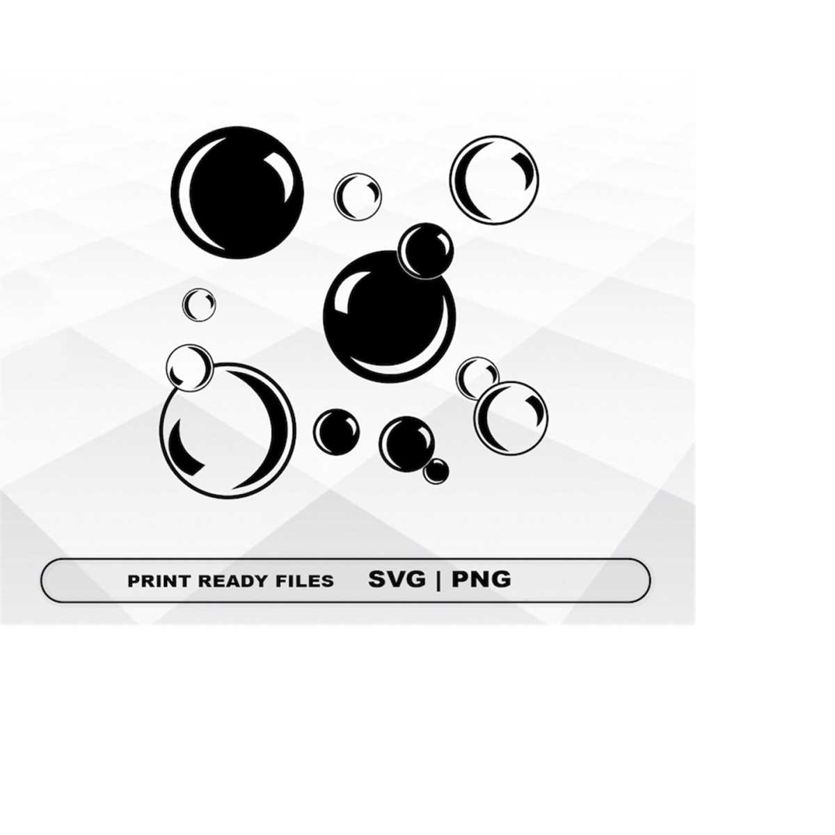 Bubbles SVG and PNG Files Clipart, Bubbles Print SVG, Digita - Inspire ...