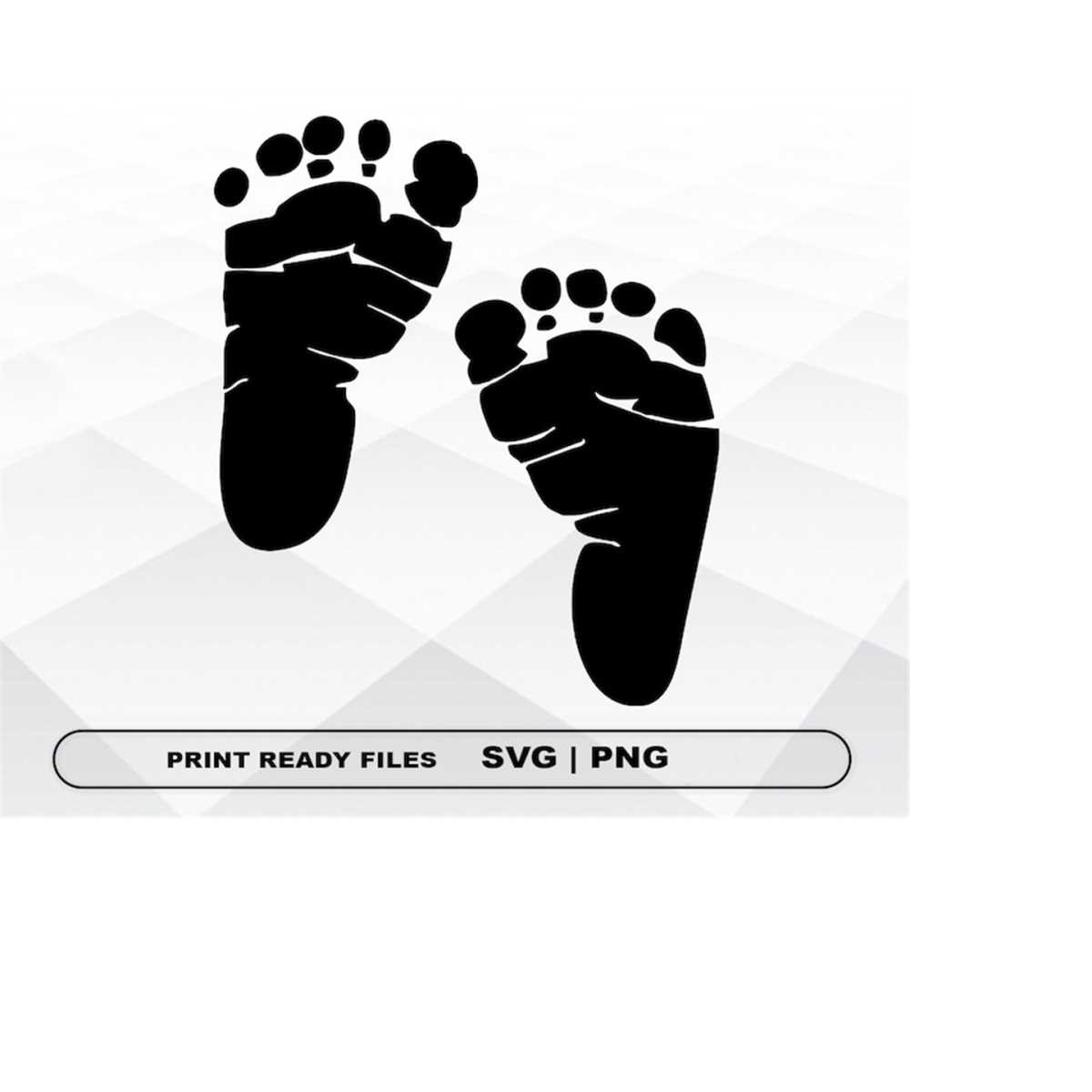 Footprints SVG and PNG Files Clipart, Footprints Print SVG, | Inspire ...