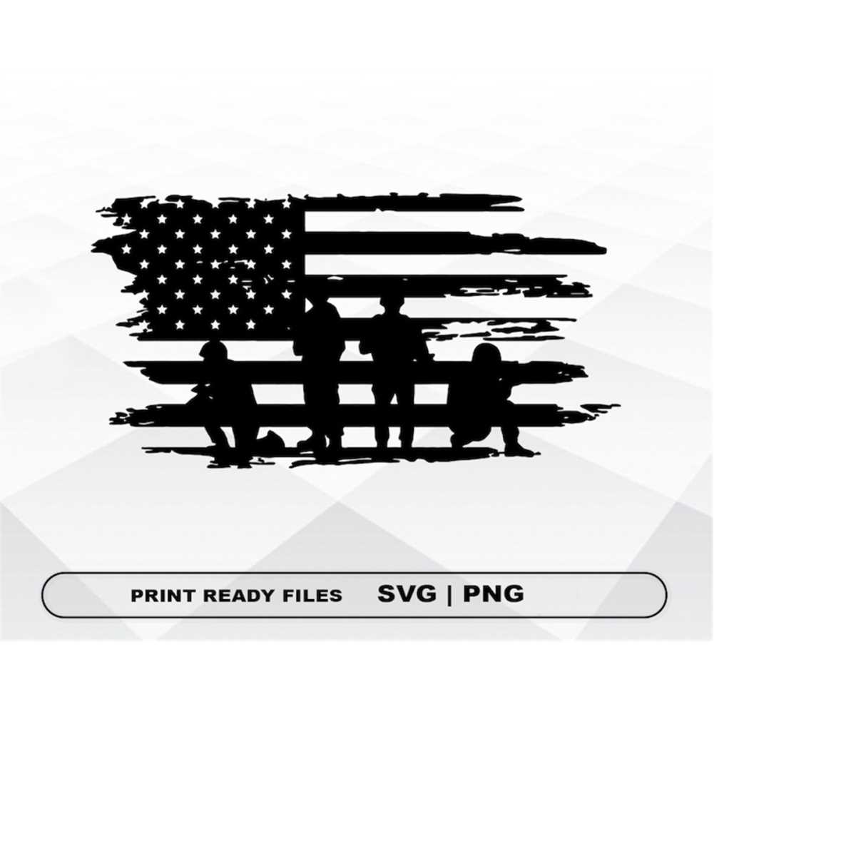 American flag SVG and PNG Files Clipart, American flag Print - Inspire ...