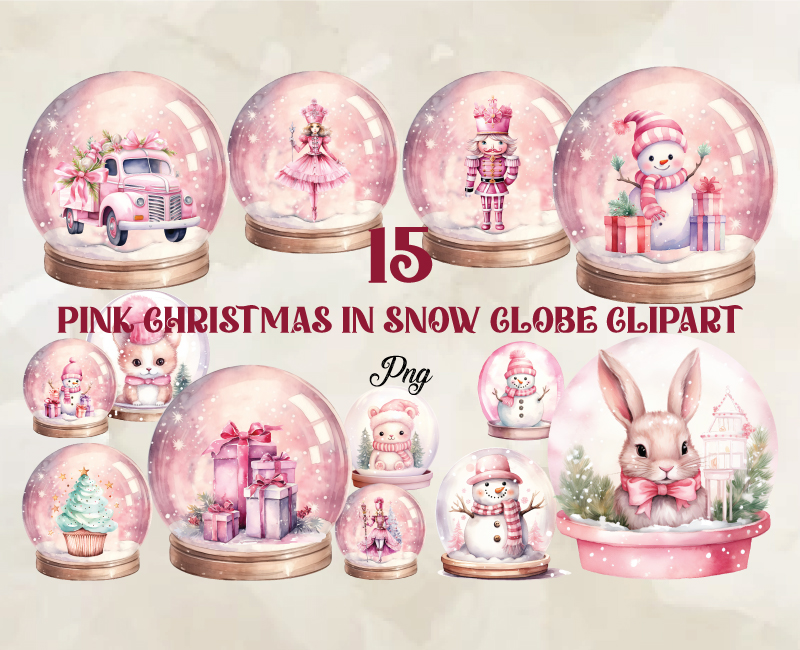 15 Pink Christmas In Snow Globe Glipart Png, Christian Chris | Inspire ...