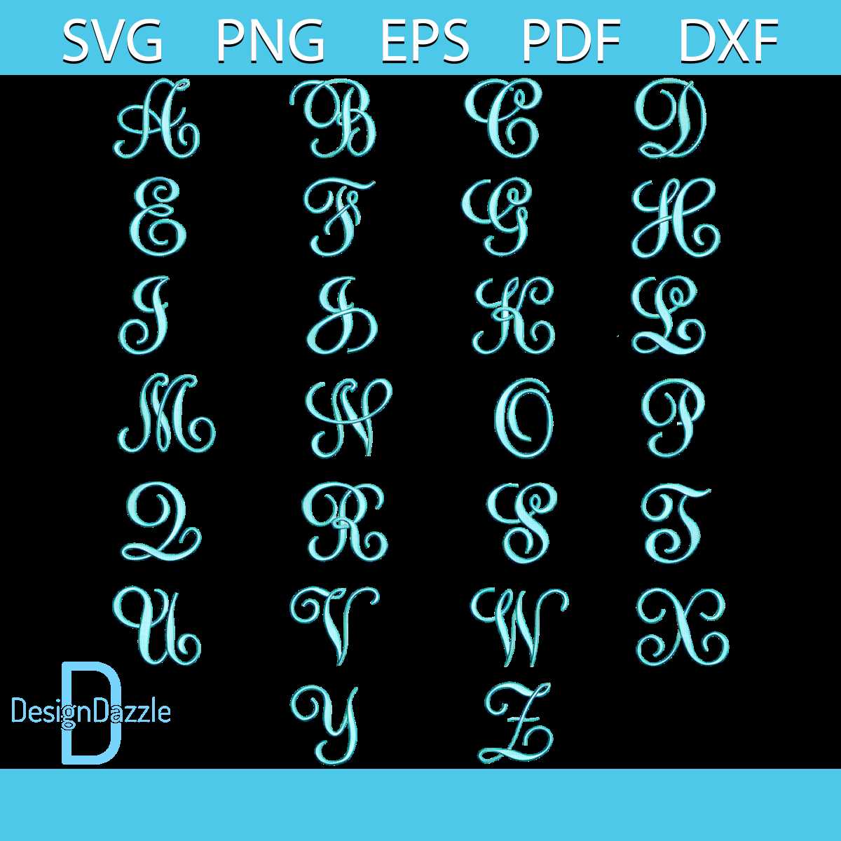 Sydney Large Embroidery Fonts Machine Embroidery Font Alphab | Inspire ...