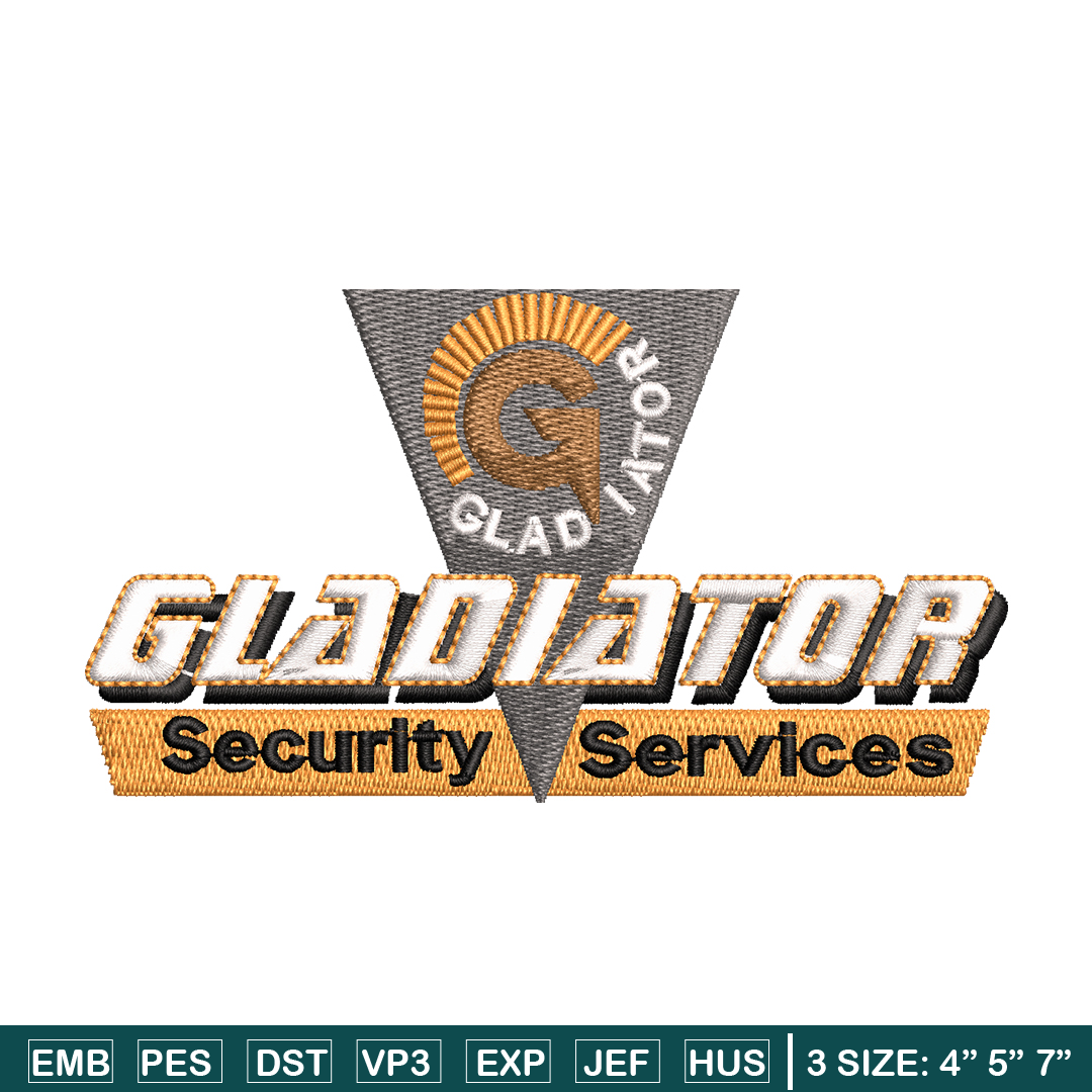 Gladiator Security Logo embroidery design, Gladiator Securit | Inspire Uplift