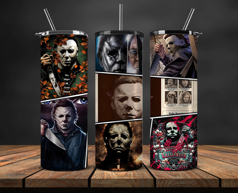 Halloween 20oz Tumbler Wrap ,Horror films Tumbler Wrap PNG, | Inspire ...