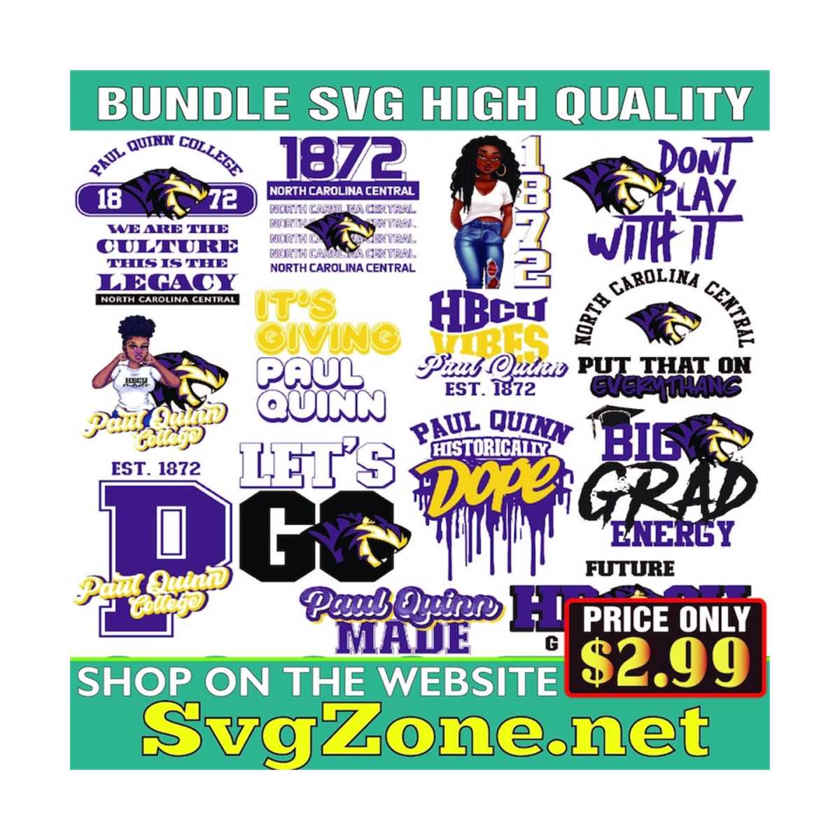 Paul Quinn College Svg Collection - New Designs For Hbcus 20 | Inspire ...