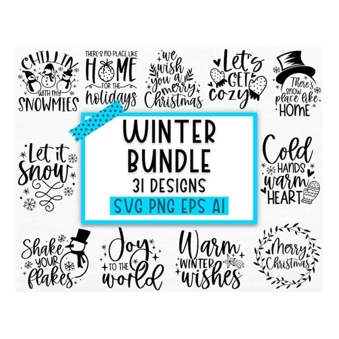 Winter SVG Bundle, Christmas Svg, Winter svg, Santa svg, Chr | Inspire ...