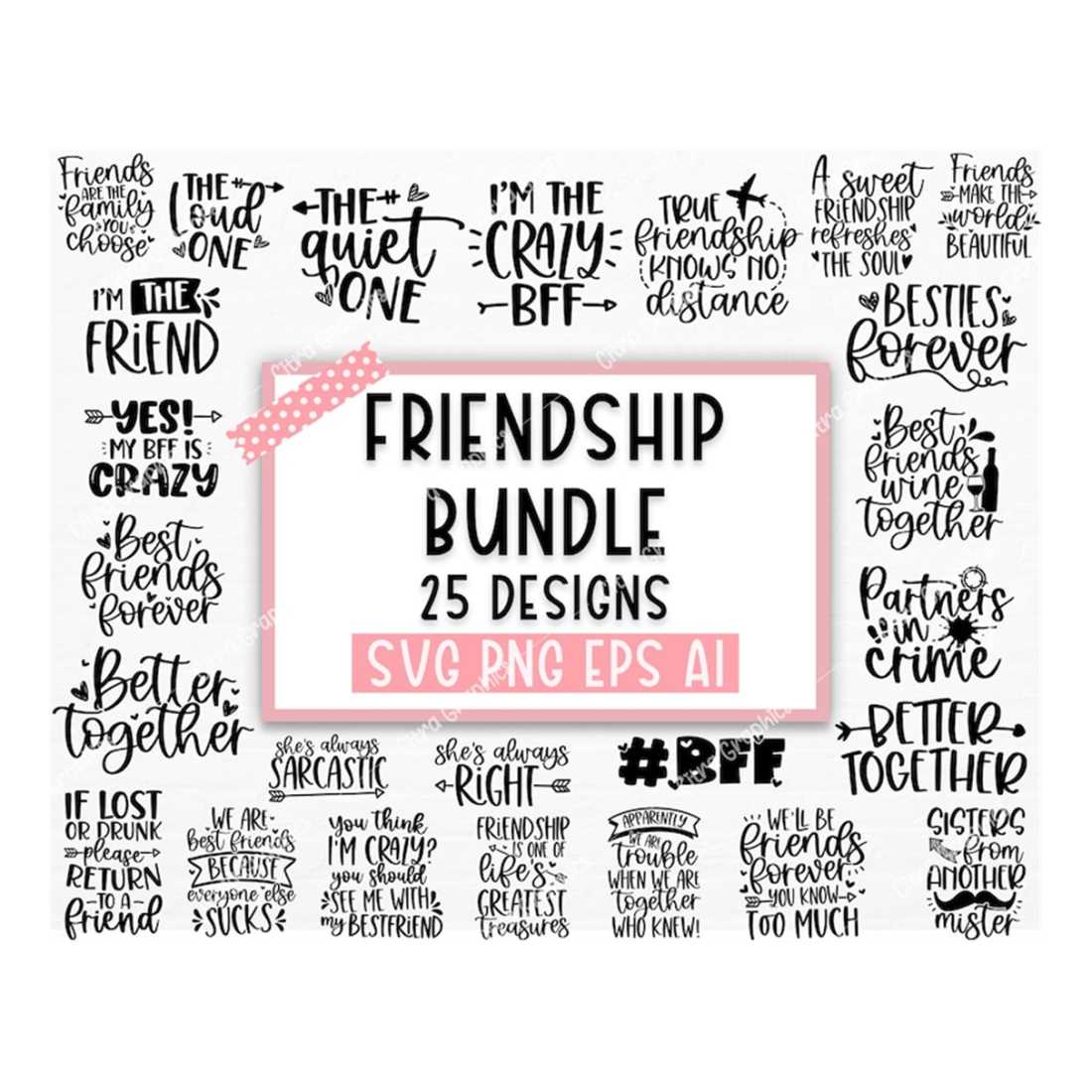 Friendship Svg Bundle, Friends Svg, Best Friends Svg, Friend - Inspire ...