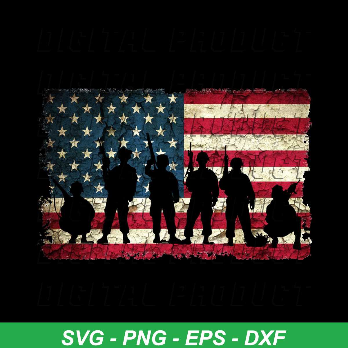 American Soldier Flag PNG, American Soldier with Distressed | Inspire ...