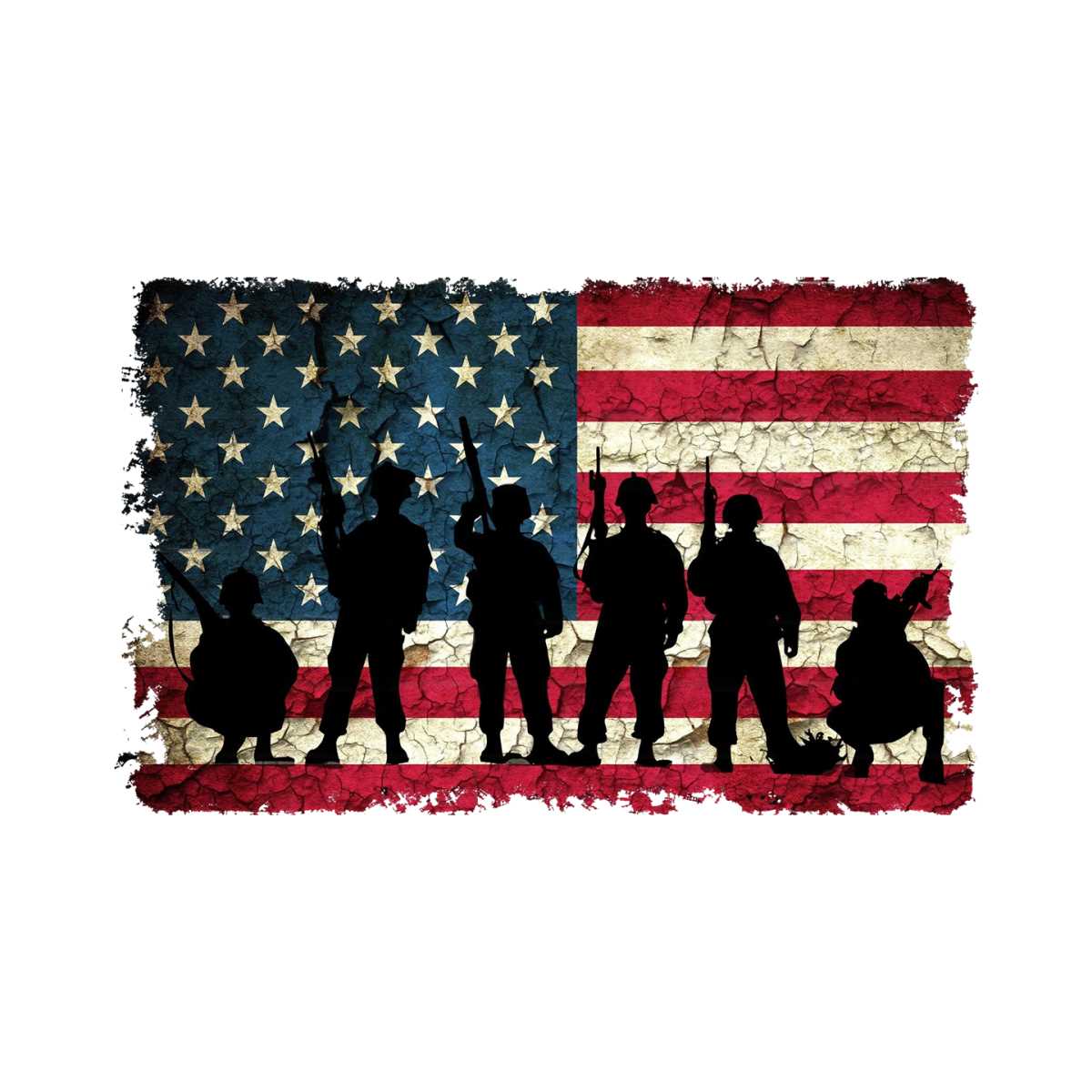 American Soldier Flag PNG, American Soldier with Distressed | Inspire ...