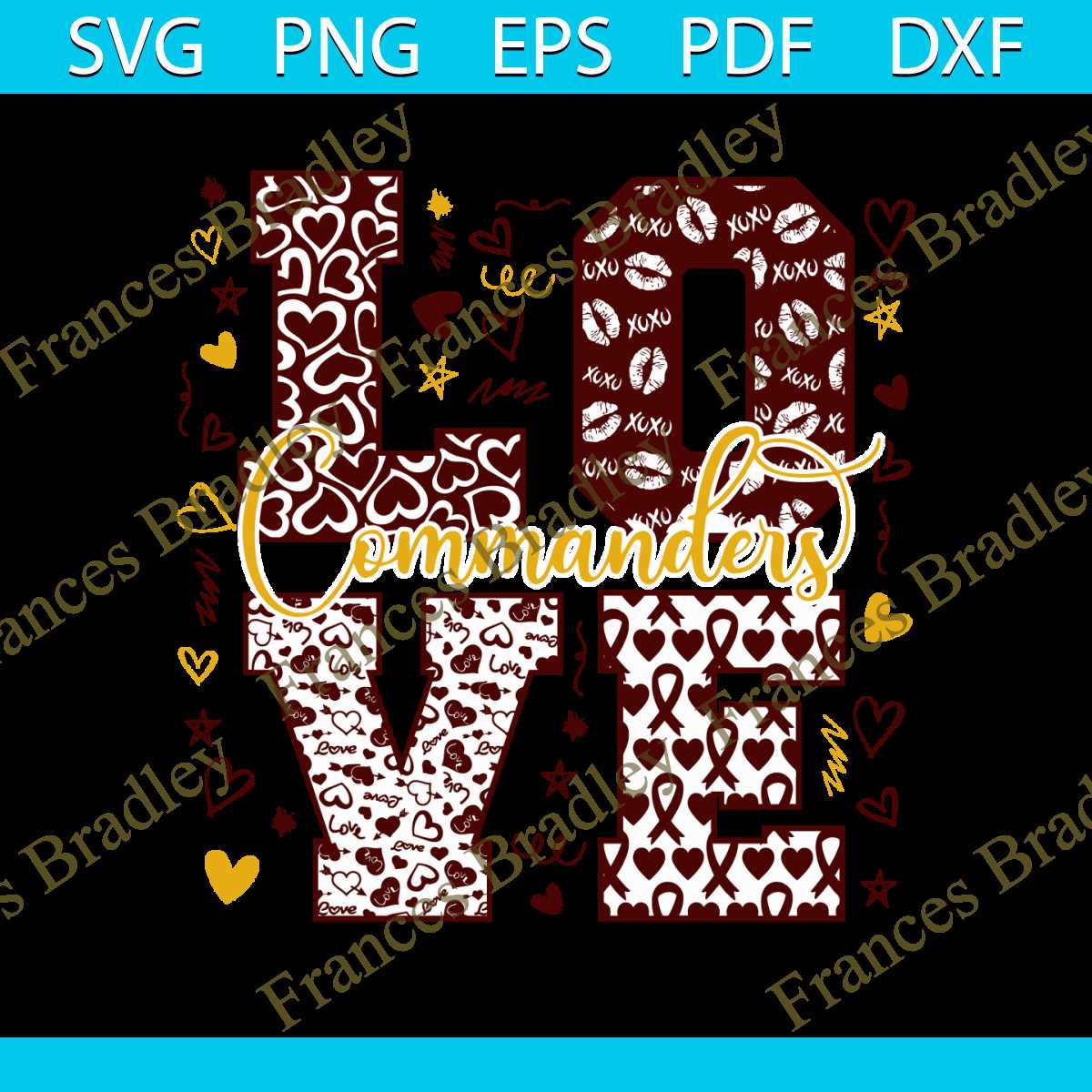 Commanders SVG,Love Commanders svg,Commanders Mascot svg,Che | Inspire ...