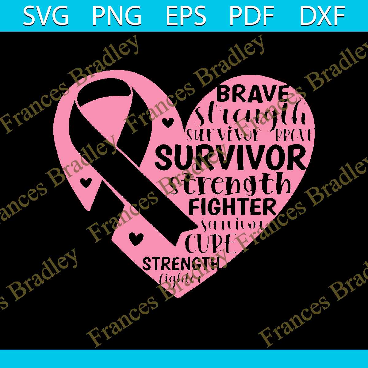 Cancer Awareness Heart Svg/Eps/Png/Dxf/Jpg/Pdf, Brave Svg, S | Inspire ...