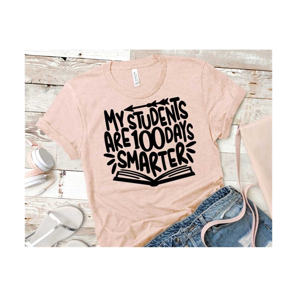 My Students Are 100 Days Smarter svg, Teacher 100th Day Of S | Inspire ...