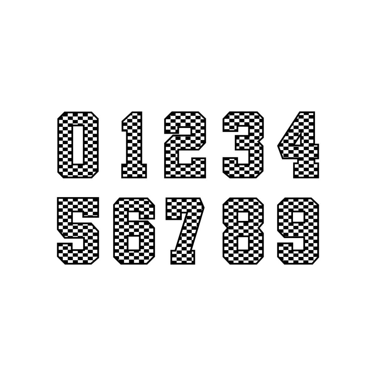 Racing Checkered Numbers SVG, Racing SVG File For Cricut, Si | Inspire ...