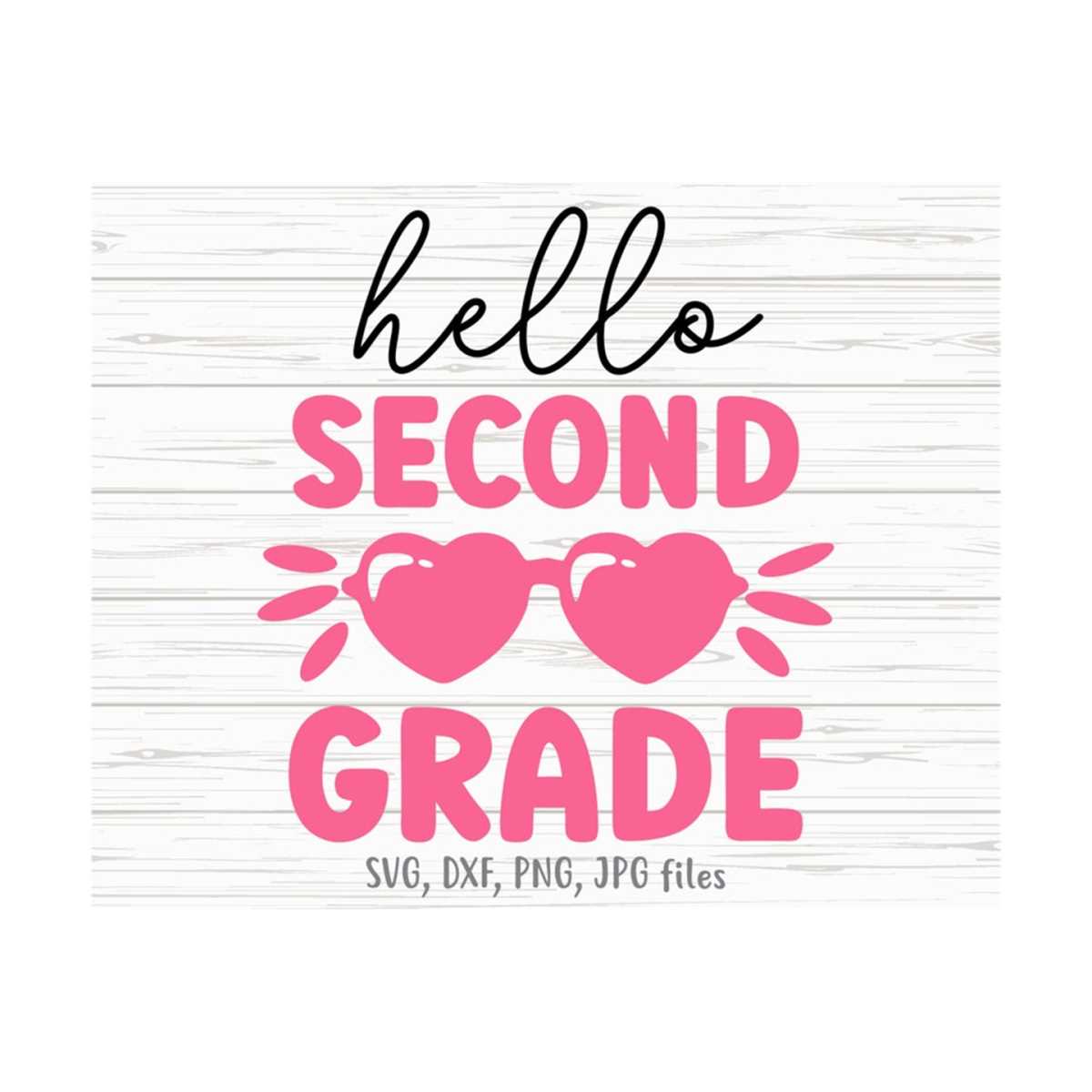 Hello Second Grade SVG, Girl 2nd Grade svg, 2nd Grade Girl B | Inspire ...